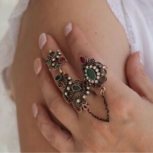 Yofi | Jewelry | Turkish Interlocking Finger Ring Bracelet | Poshmark
